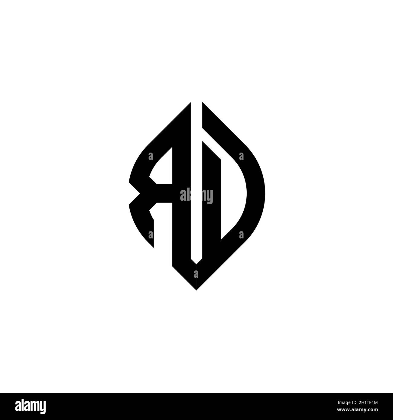 RD Monogram logo letter with simple continued shape style geometric ...