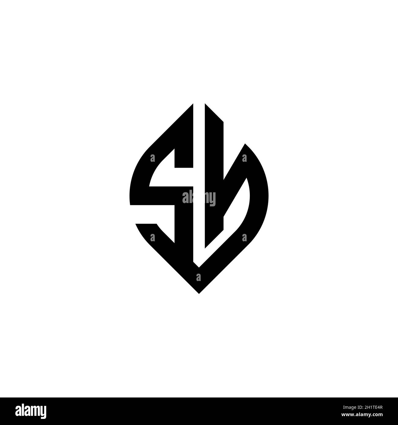 SN Monogram logo letter with simple continued shape style geometric ...