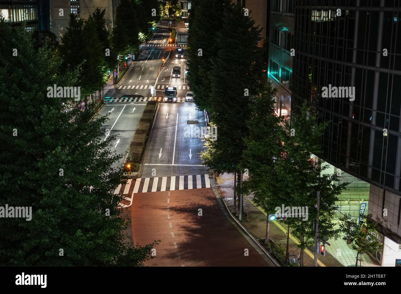 Tokyo of the road at night. Shooting Location: Tokyo metropolitan area ...