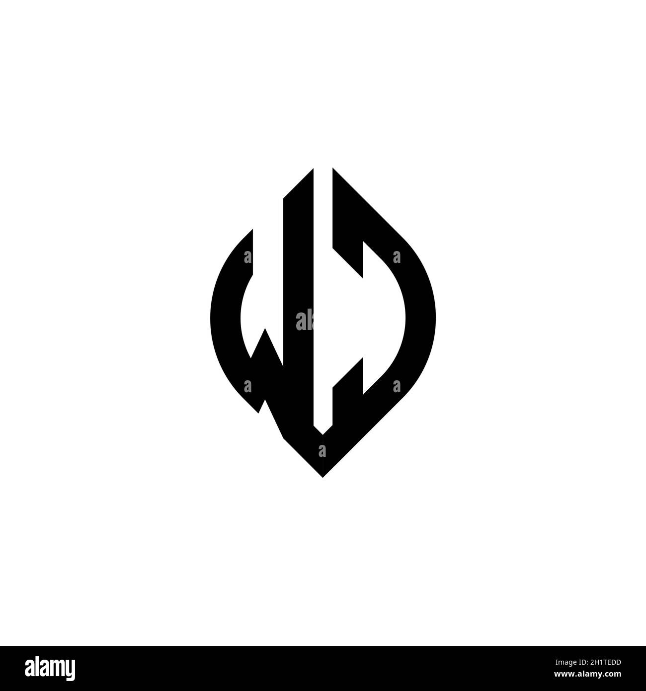 WC Monogram logo letter with simple continued shape style geometric ...