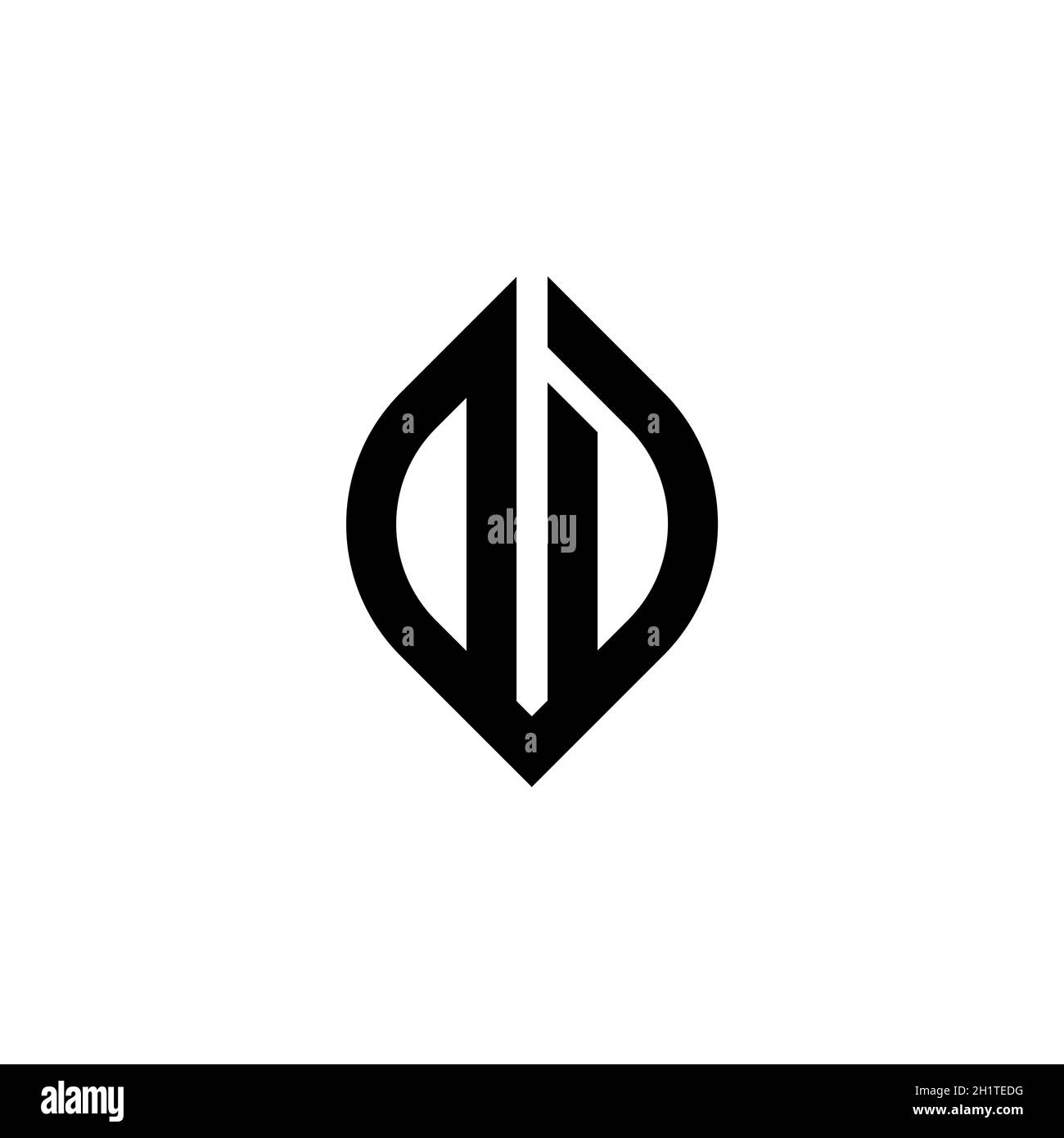 OD Monogram logo letter with simple continued shape style geometric ...