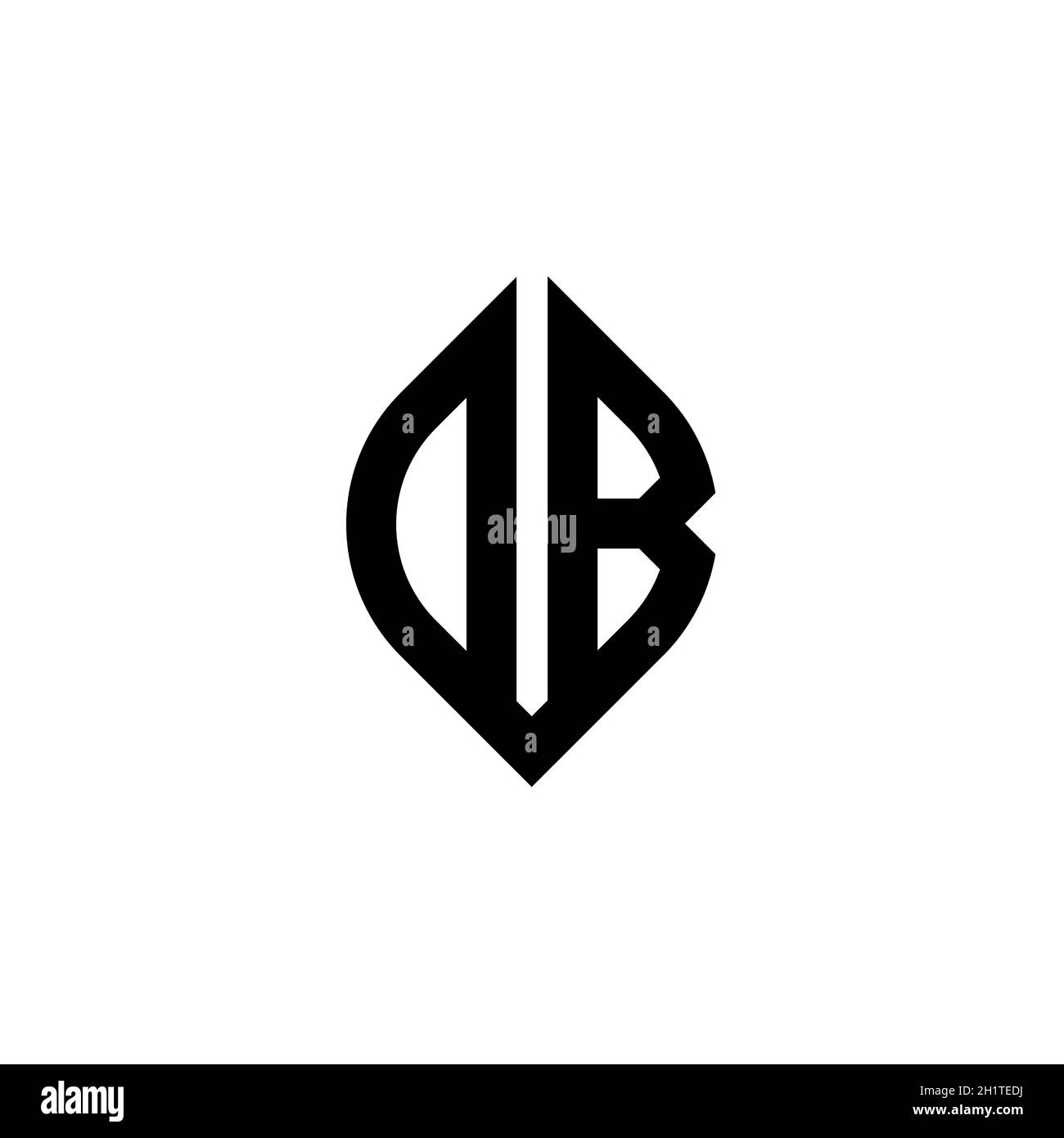 OB Monogram logo letter with simple continued shape style geometric ...