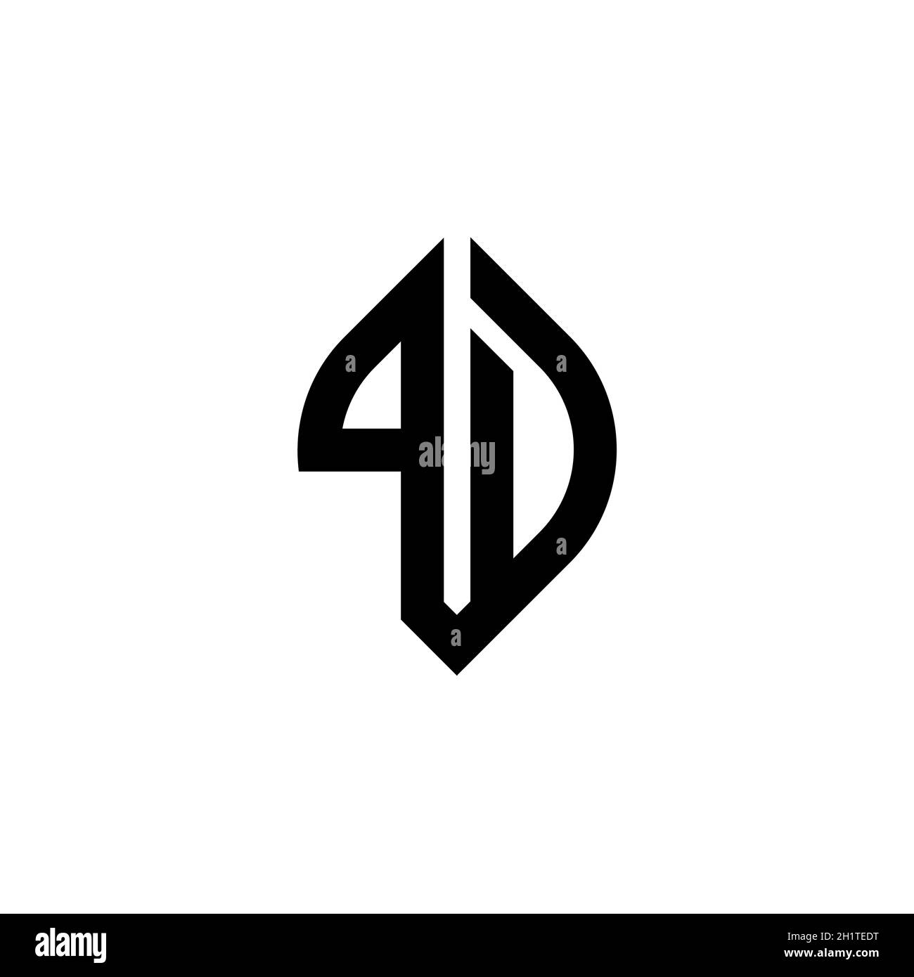 PD Monogram logo letter with simple continued shape style geometric ...
