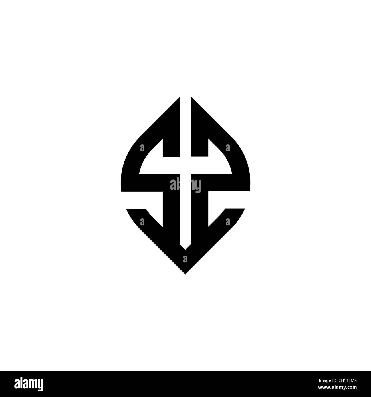 SZ Monogram logo letter with simple continued shape style geometric design template isolated on ...