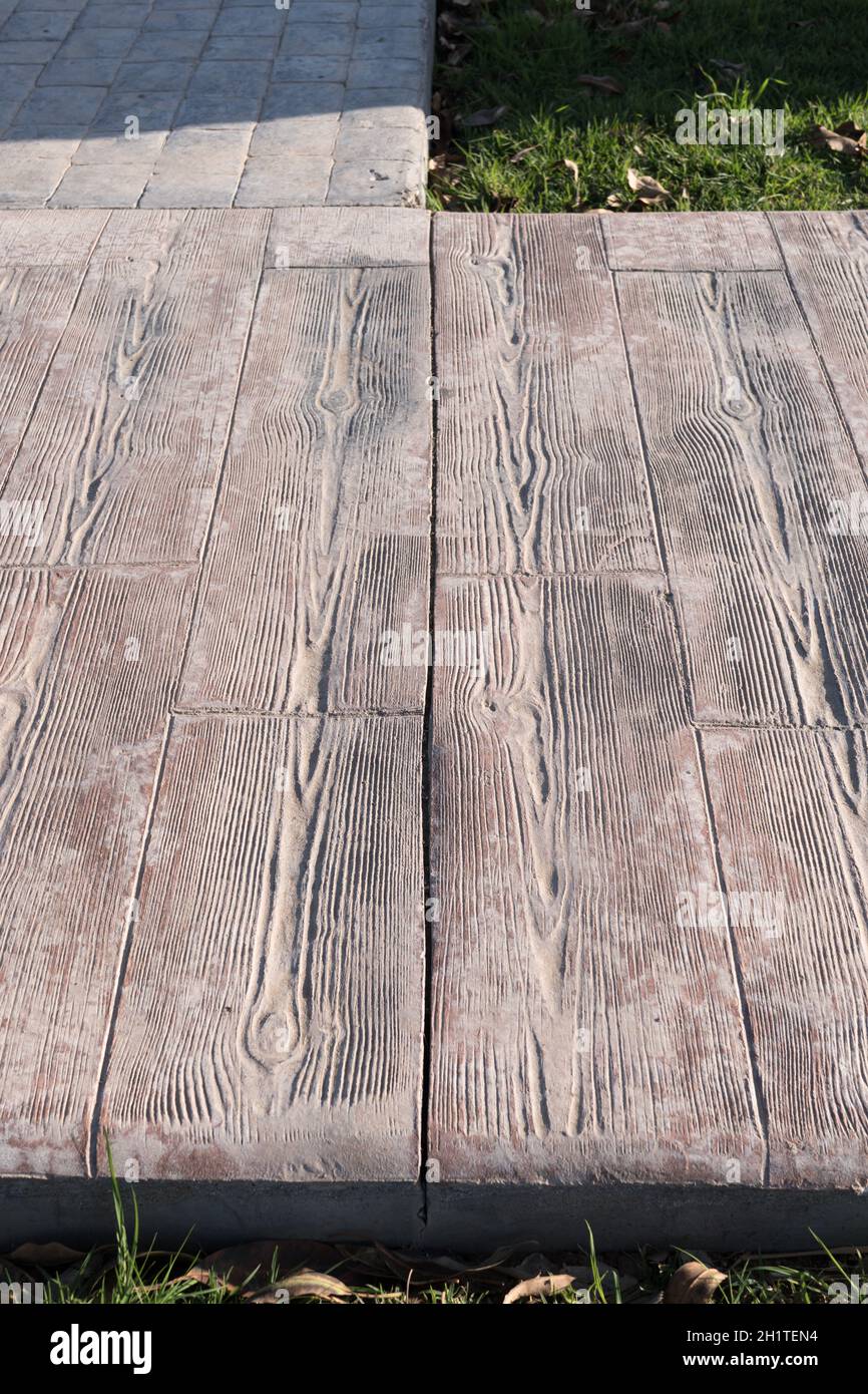 Wood Plank Stamped Concrete Exterior Wood Plank Stamped Concrete