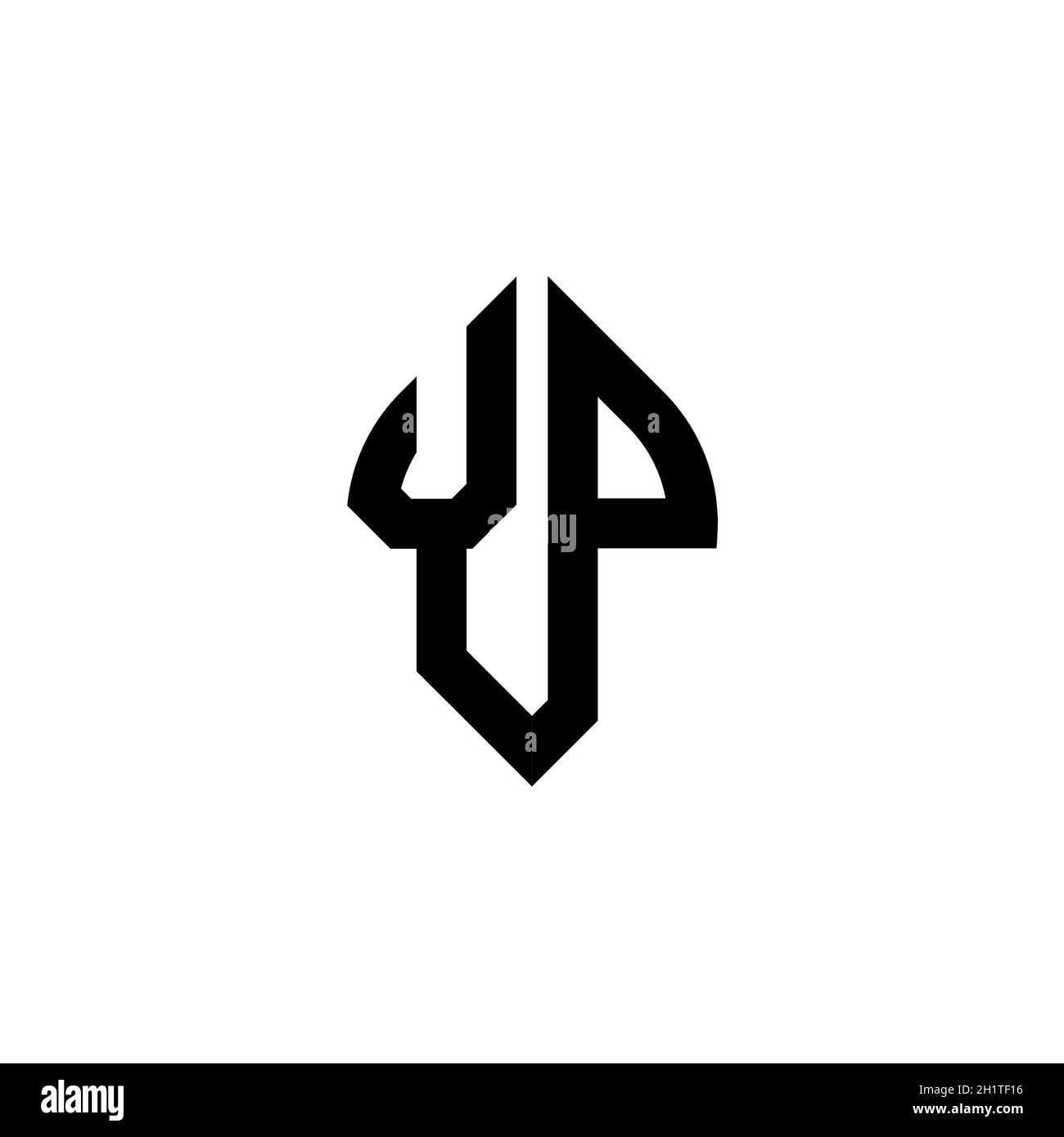 YP Monogram logo letter with simple continued shape style geometric ...