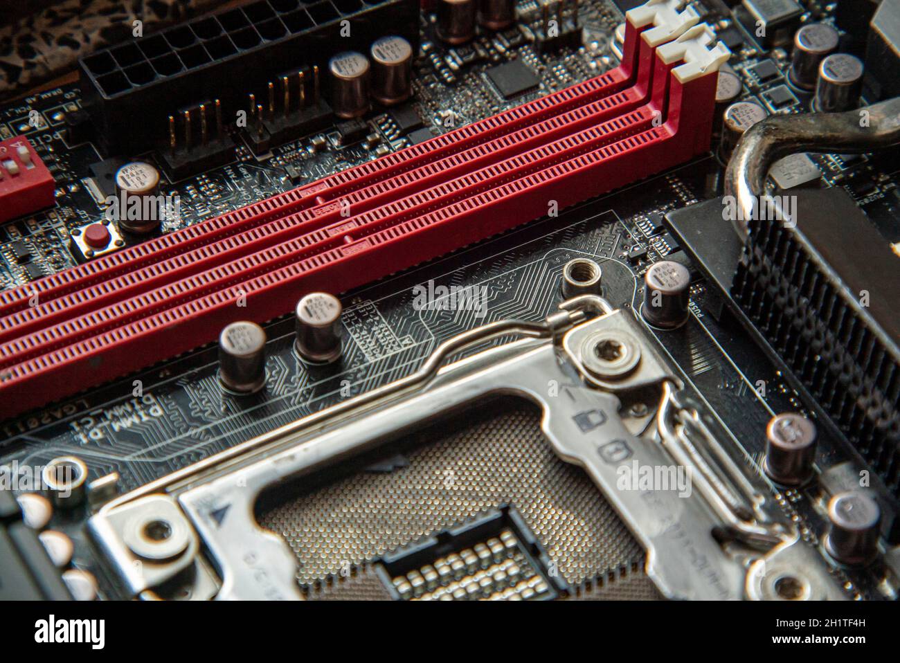 Detail of Ram memory dimm in a motherboard inside a pc Stock Photo - Alamy