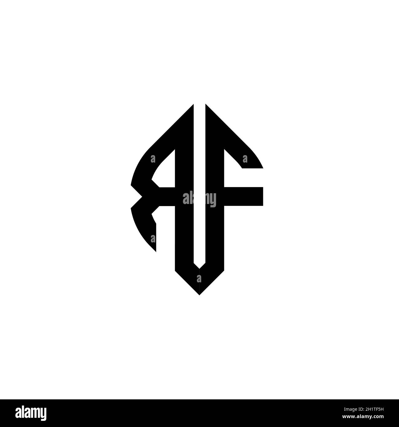 RF Monogram logo letter with simple continued shape style geometric ...