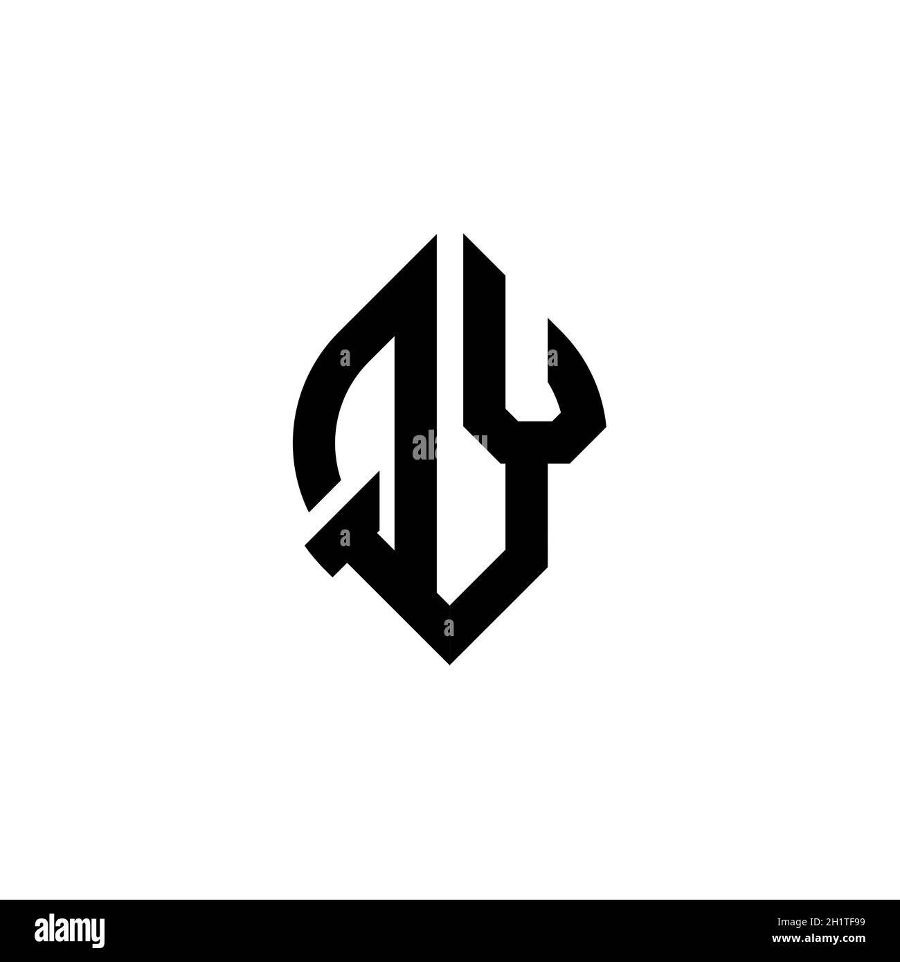 QY Monogram logo letter with simple continued shape style geometric ...