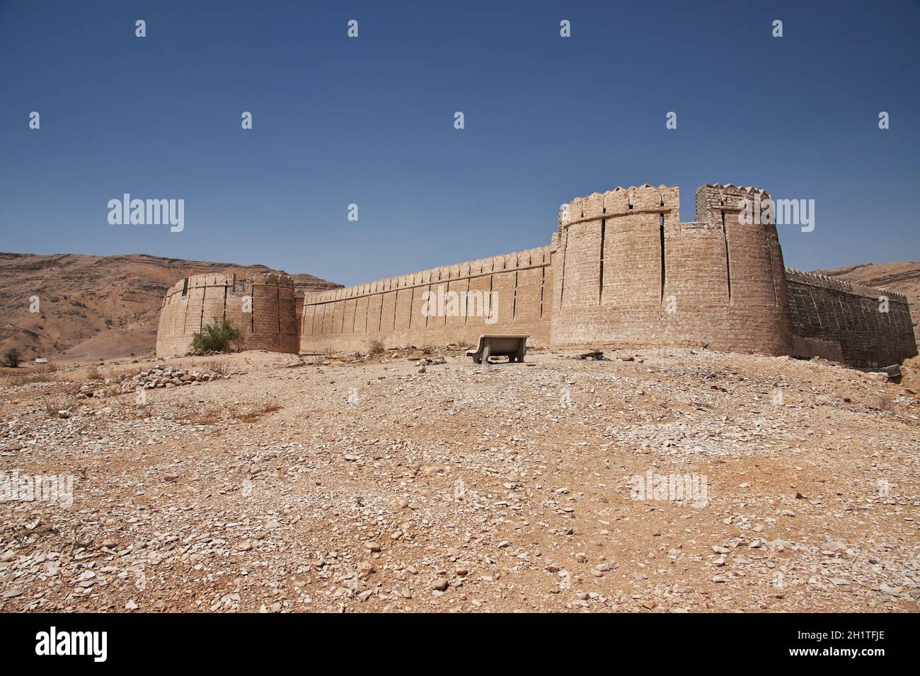 Ranikot Fort, Great Wall of Sindh, vinatge ruins in Pakistan Stock ...