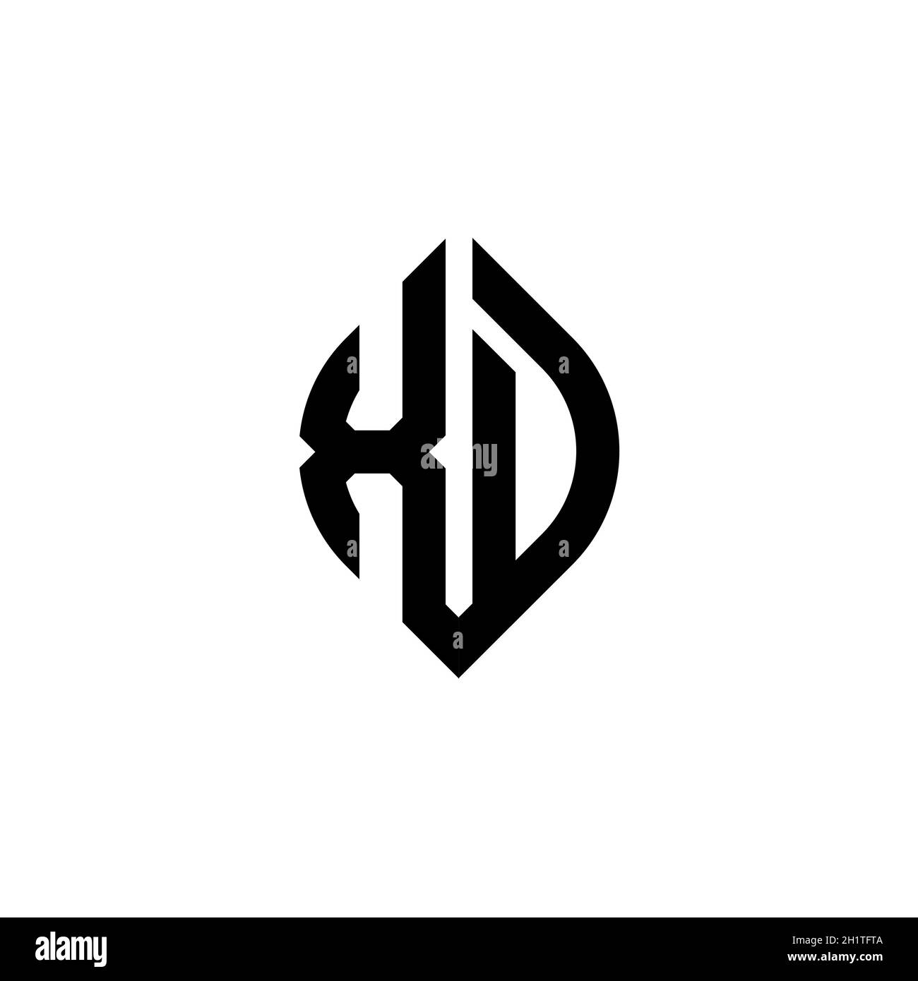 XD Monogram logo letter with simple continued shape style geometric ...