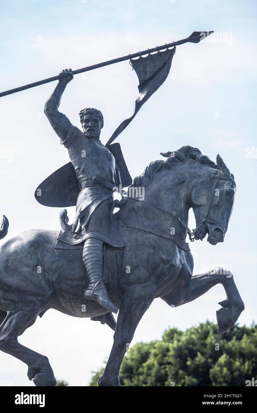 Seville, Spain - Sept 27th 2020: El Cid Campeador equestrian Statue ...
