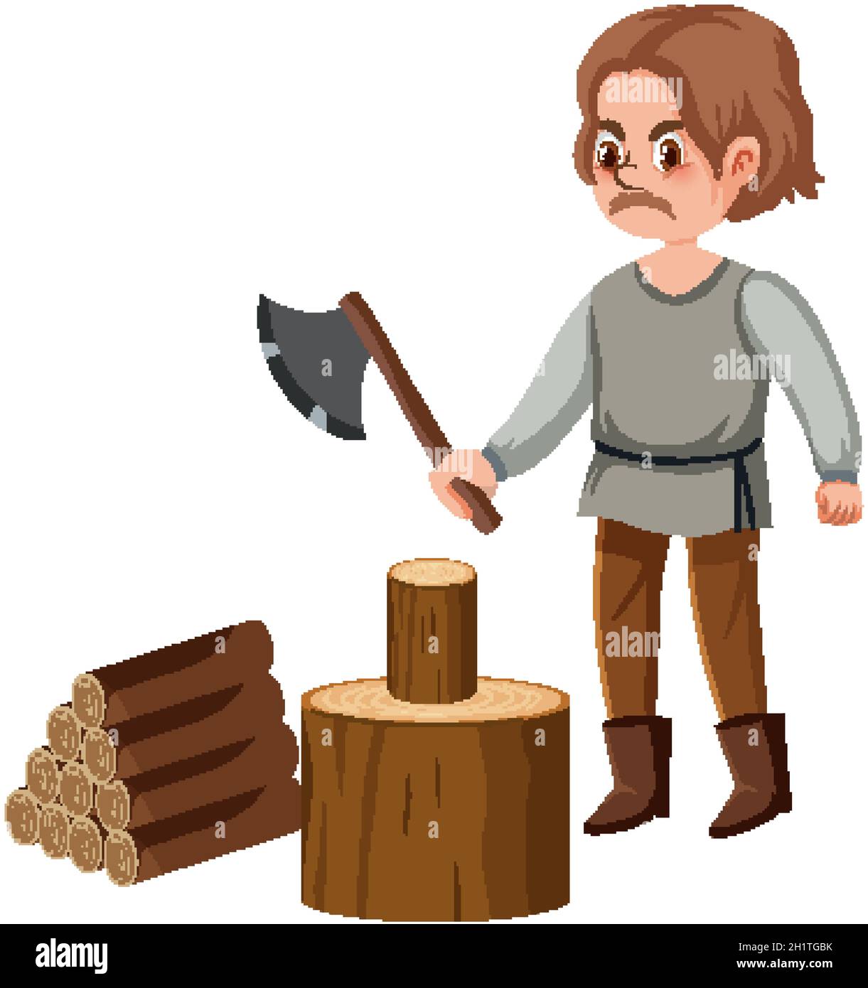 Male medieval historical cartoon characters illustration Stock Vector ...