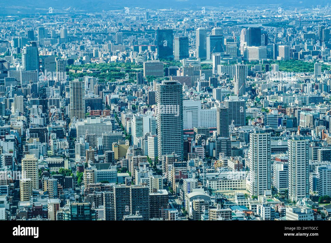 Osaka skyline from Abenobashi Terminal Building. Shooting Location ...