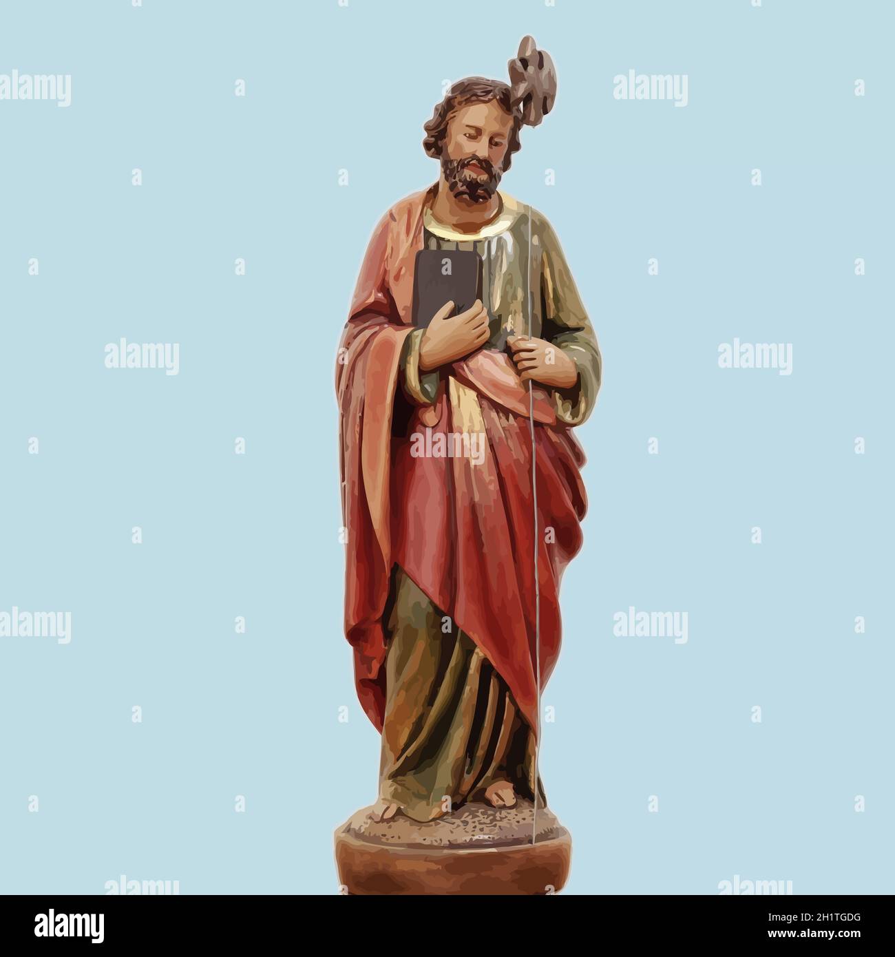 saint Judas Thaddaeus faith holy twelve apostles illustration Stock ...