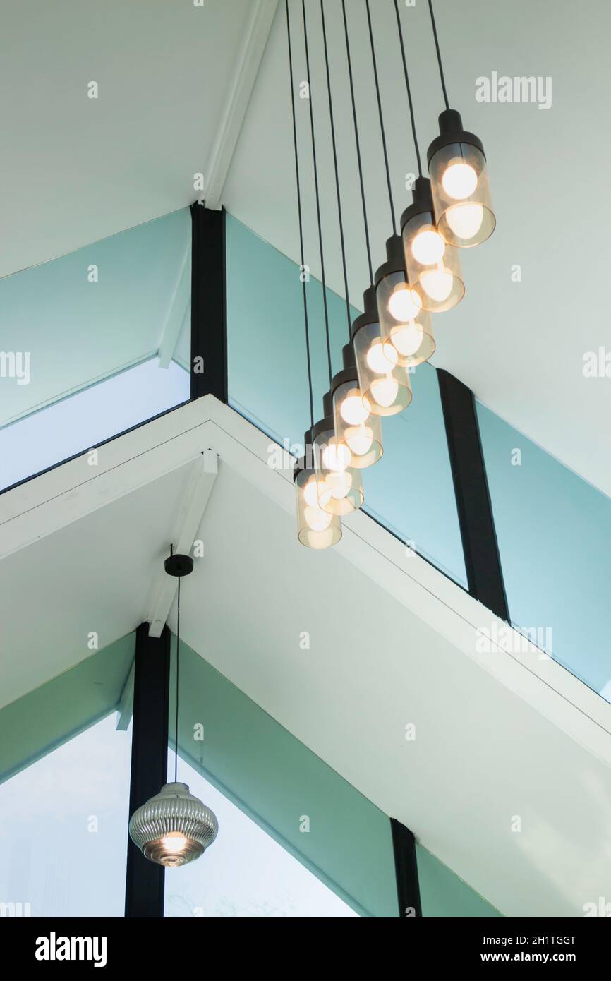 Light lamp hanging from the ceiling Stock Photo - Alamy