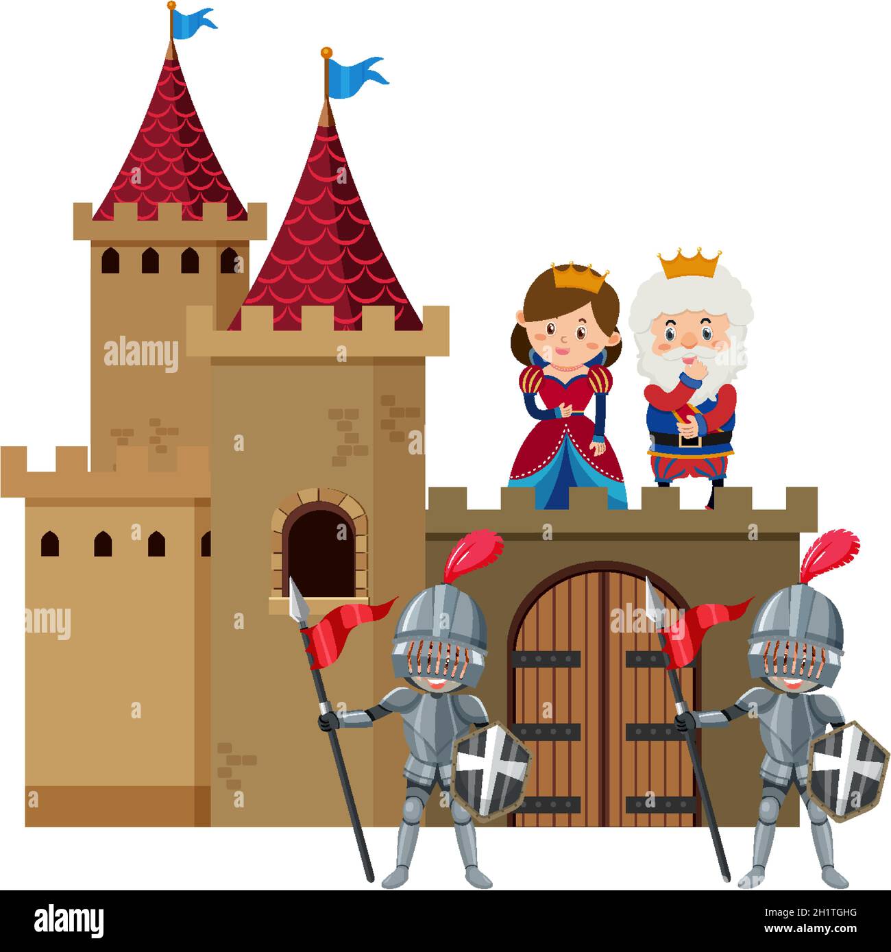 Medieval royal at the castle illustration Stock Vector Image & Art - Alamy