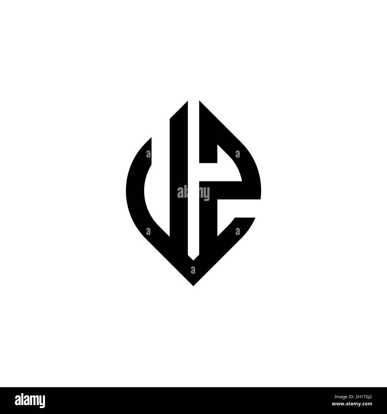 UZ Monogram logo letter with simple continued shape style geometric ...