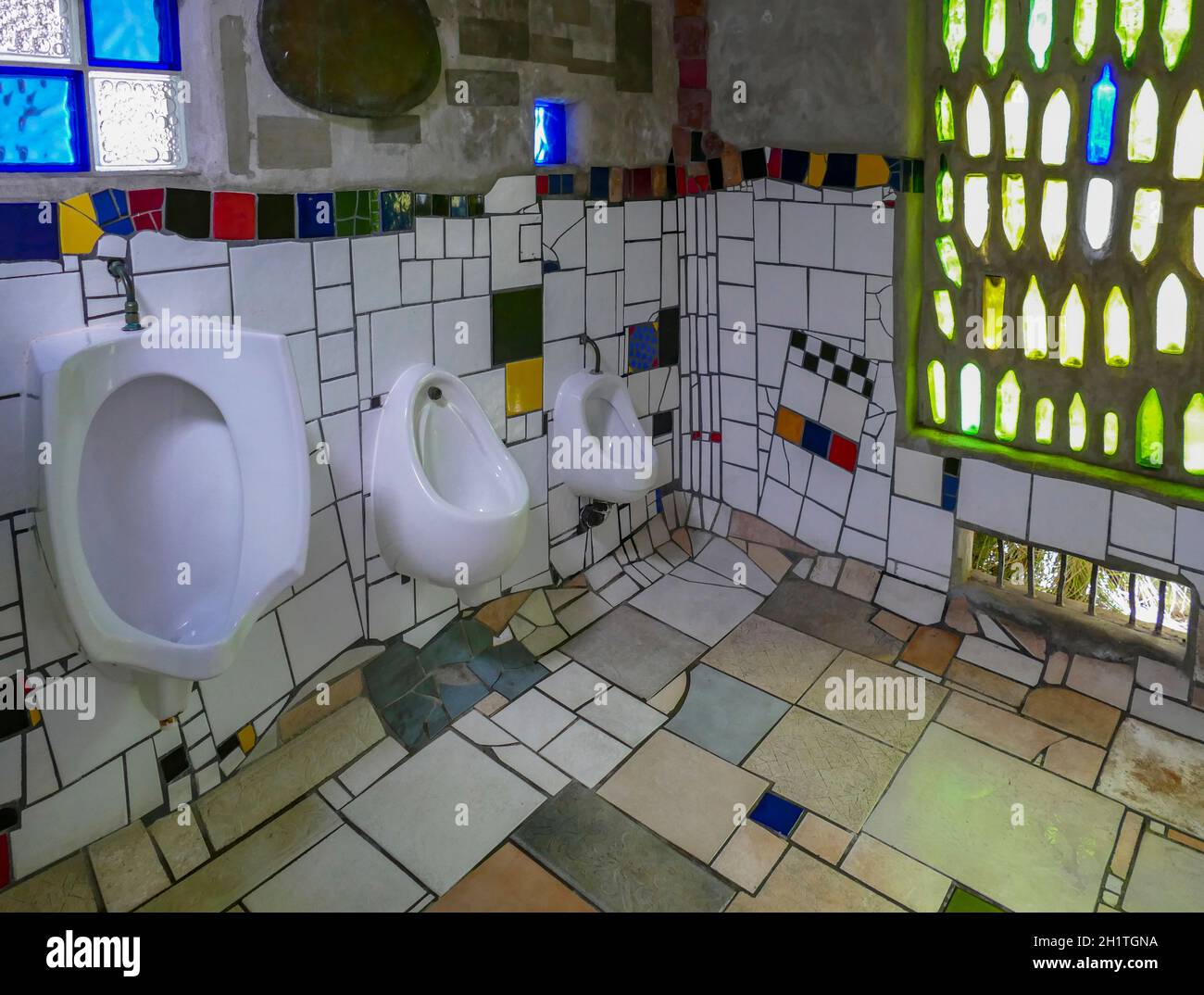Scenery in the Hundertwasser Toilets in Kawakawa in New Zealand Stock ...
