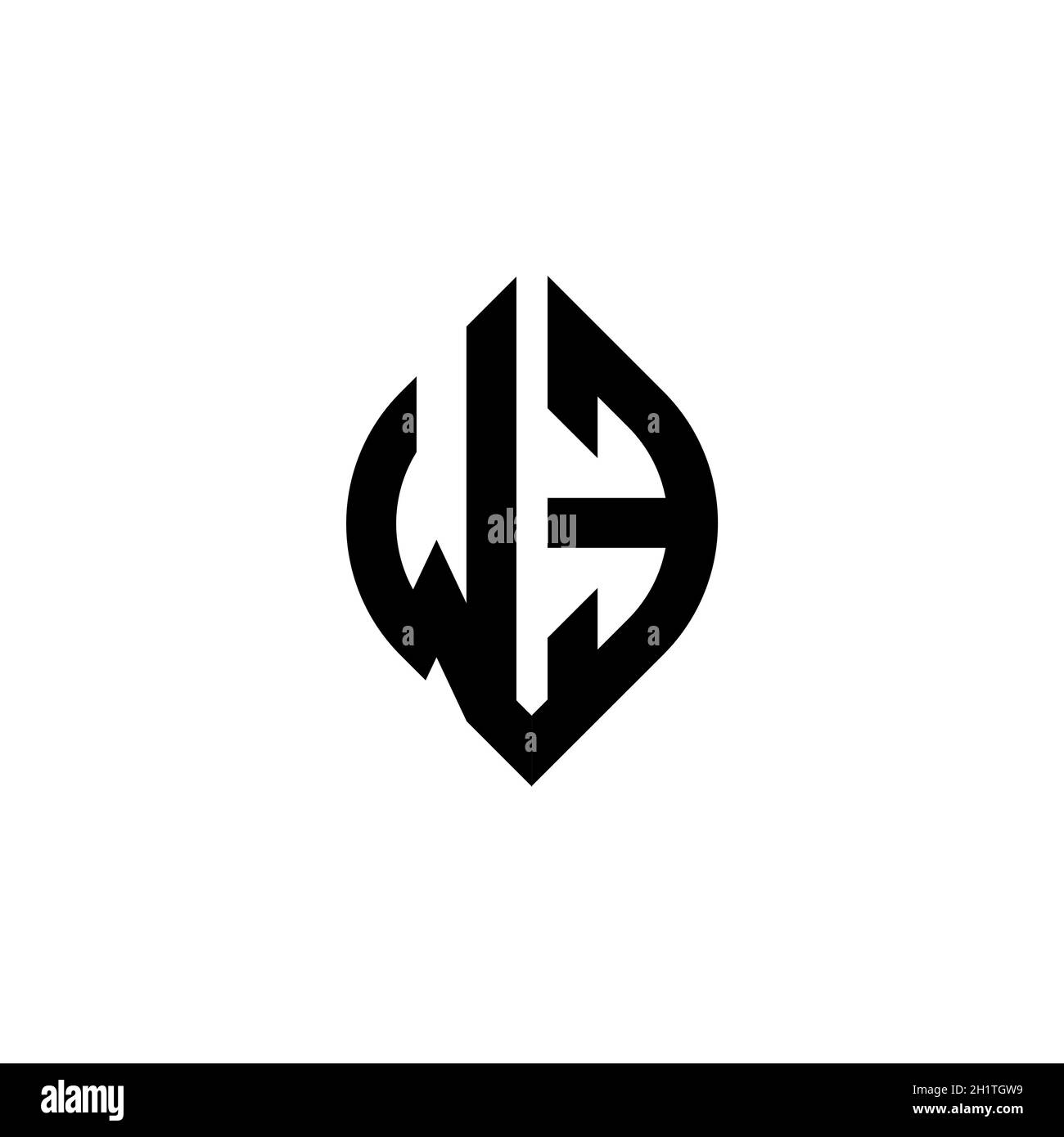 WE Monogram logo letter with simple continued shape style geometric ...