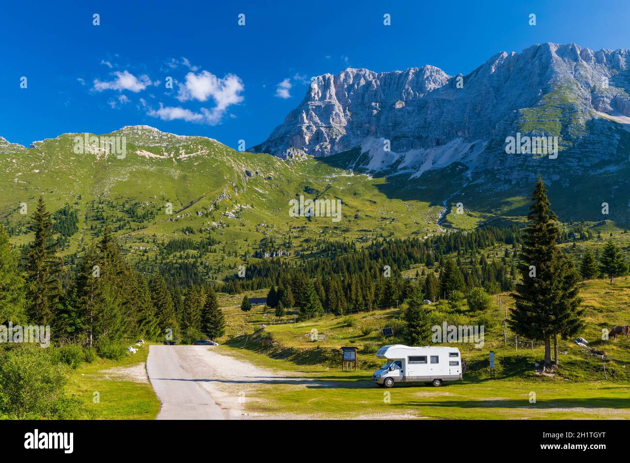 Campervan in alps hi-res stock photography and images - Alamy