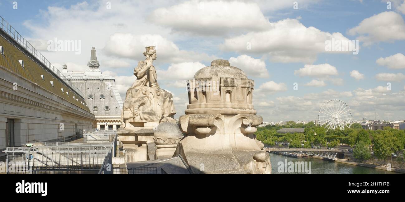 Louvre palace aerial view hi-res stock photography and images - Alamy