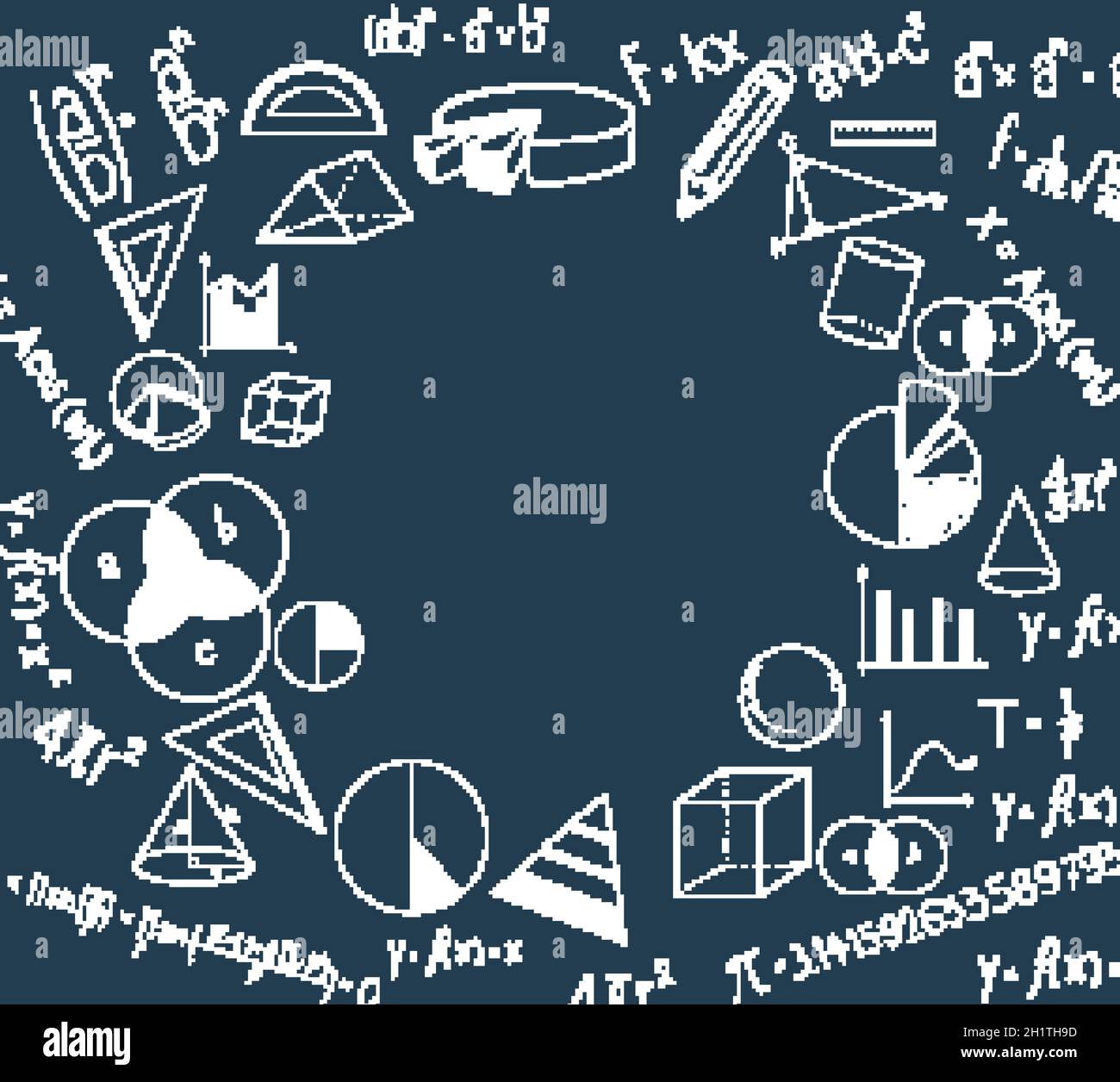 Blank math template with math symbol illustration Stock Vector Image ...