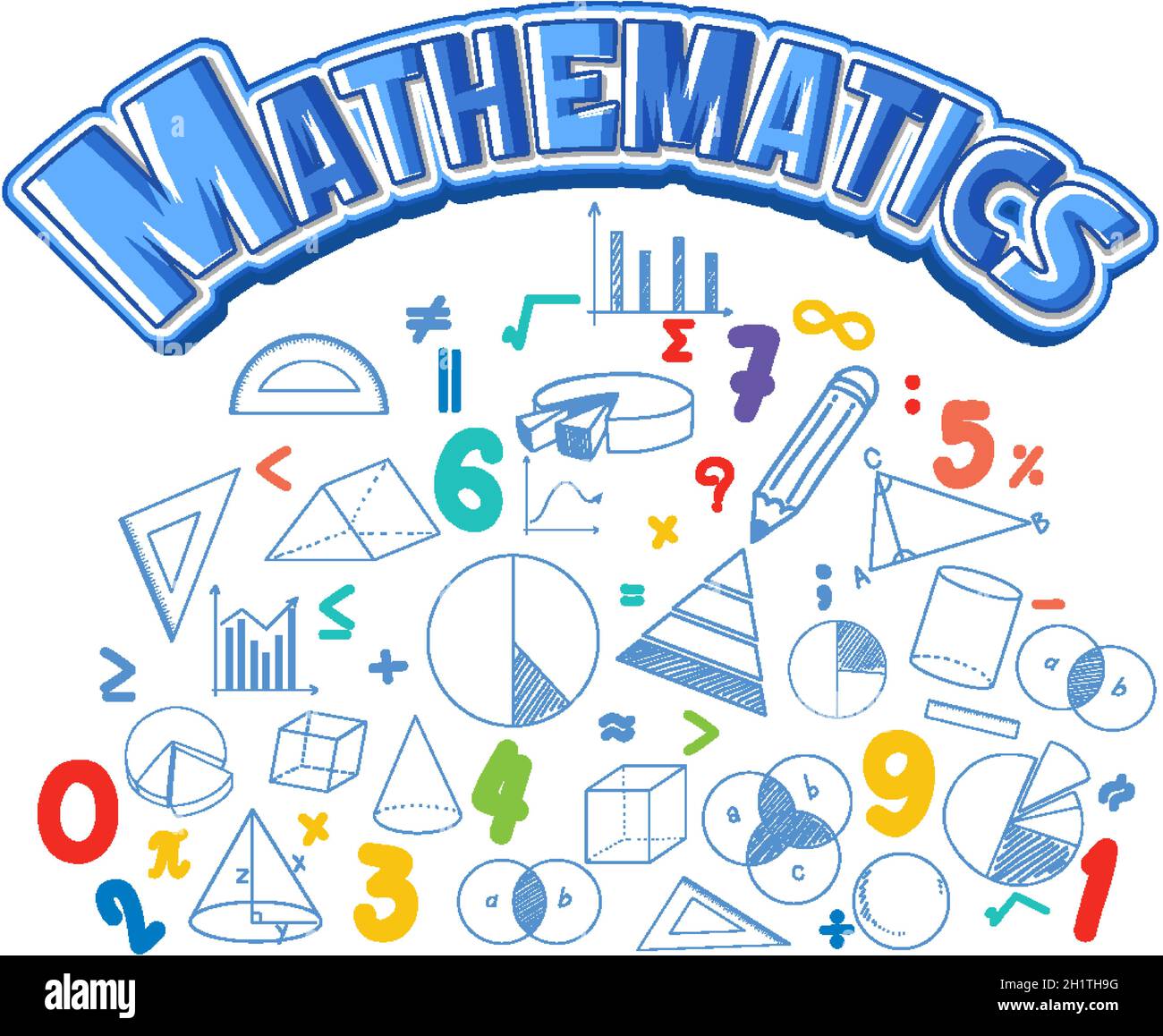 Mathematics font icon with formula illustration Stock Vector Image ...