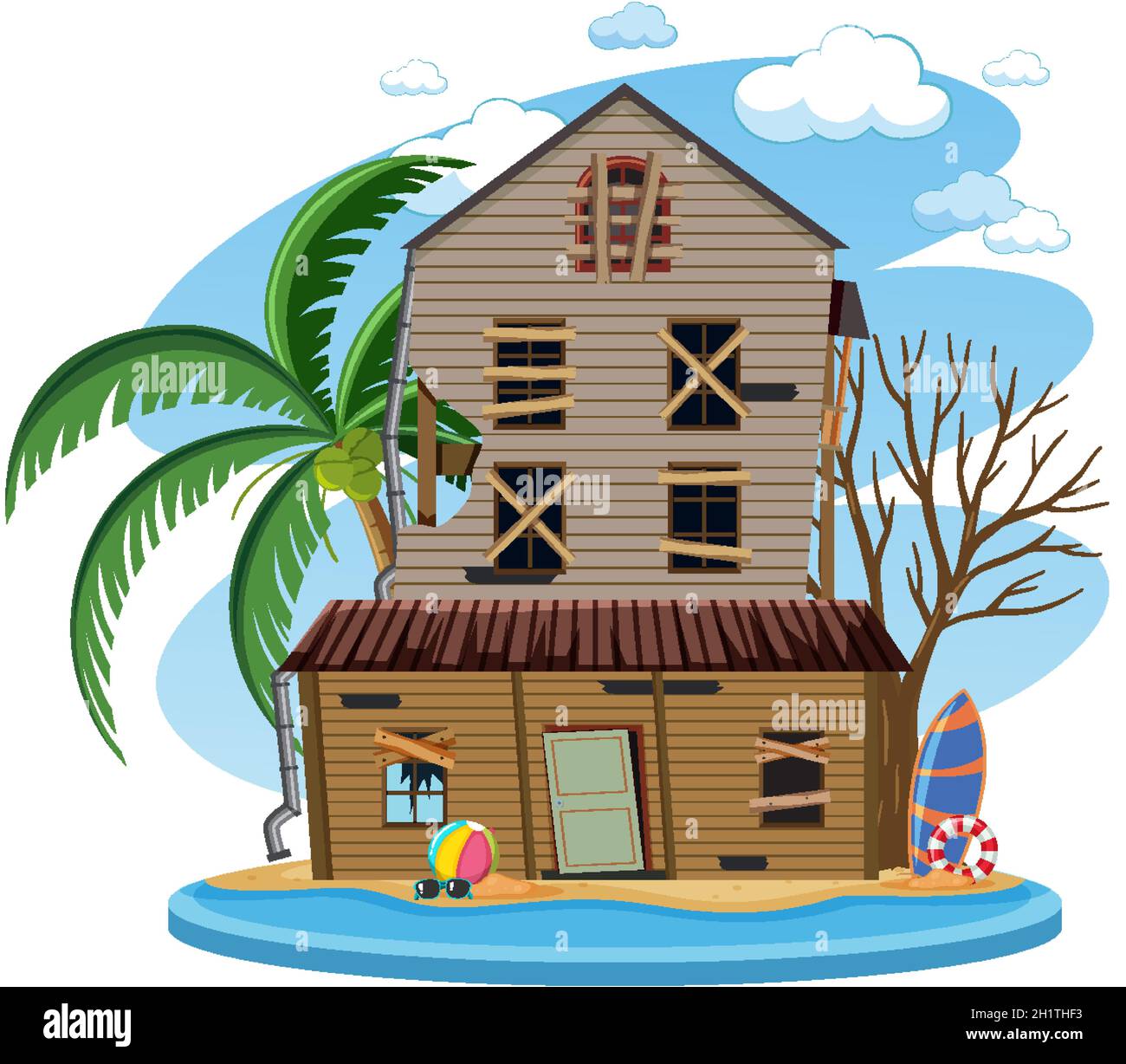 Deserted House Clipart With Trees