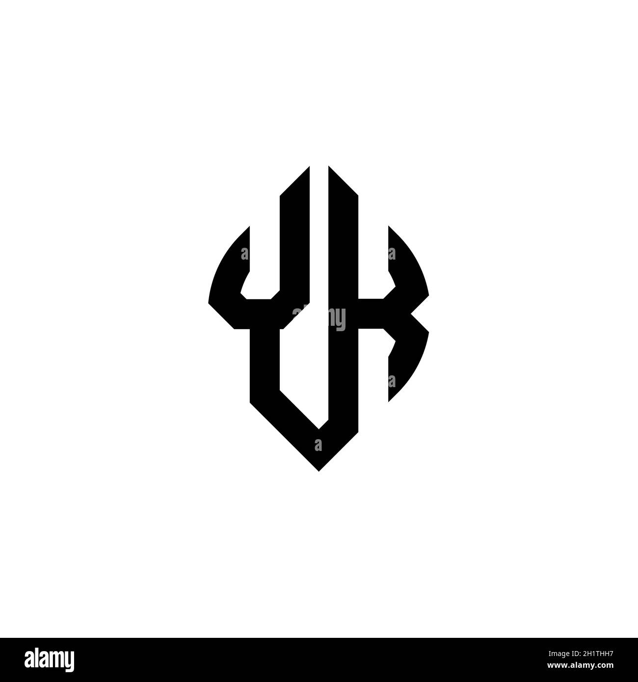 YK Monogram logo letter with simple continued shape style geometric ...