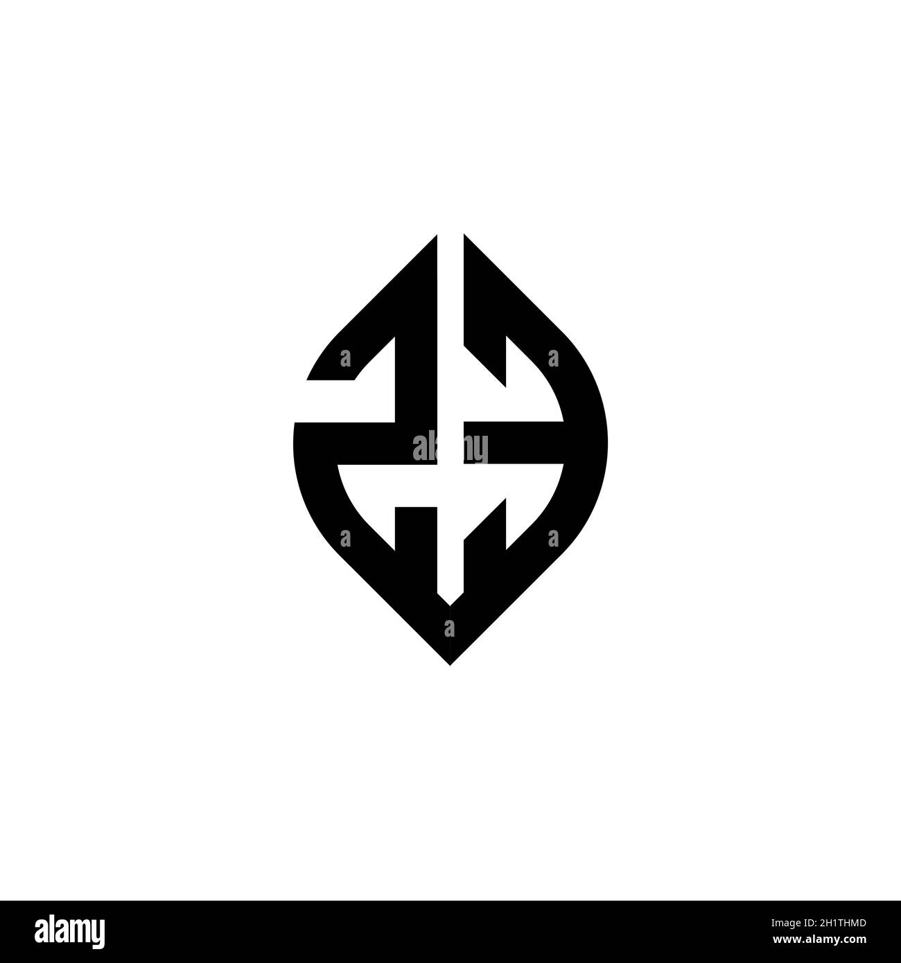 ZE Monogram logo letter with simple continued shape style geometric design template isolated on ...