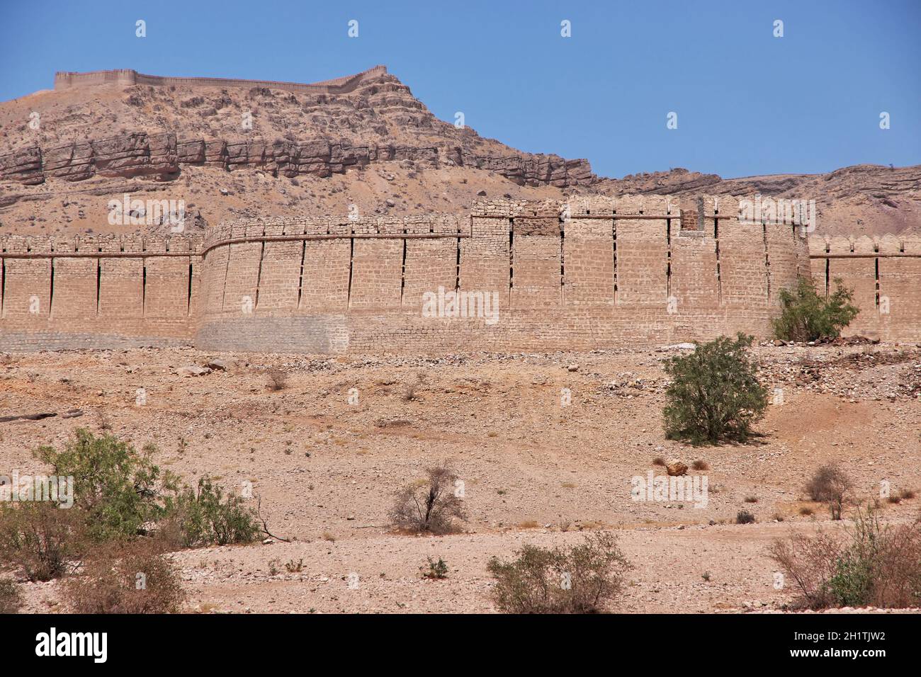 Ranikot Fort, Great Wall of Sindh, vinatge ruins in Pakistan Stock ...