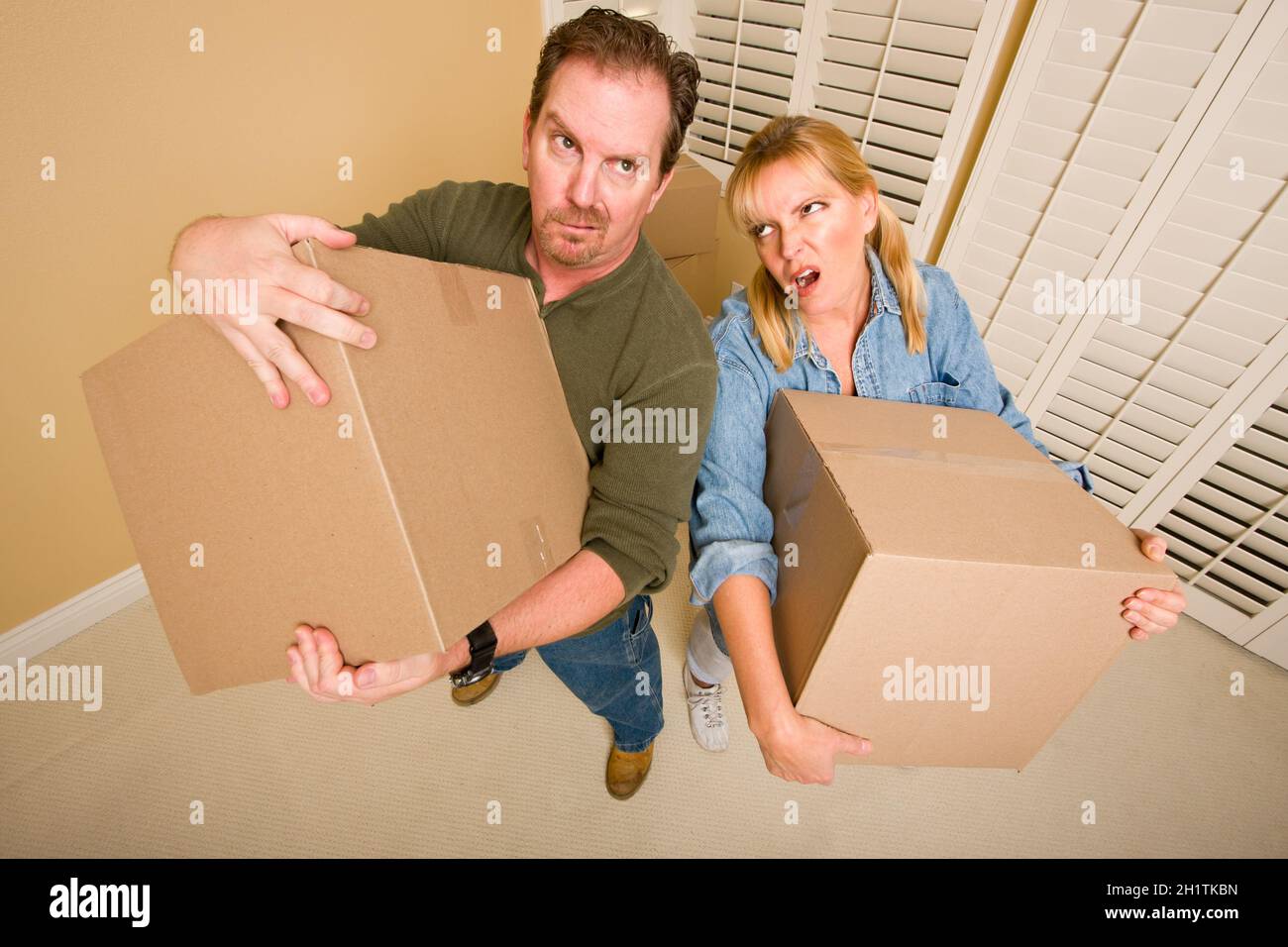 Funny empty boxes hi-res stock photography and images - Alamy