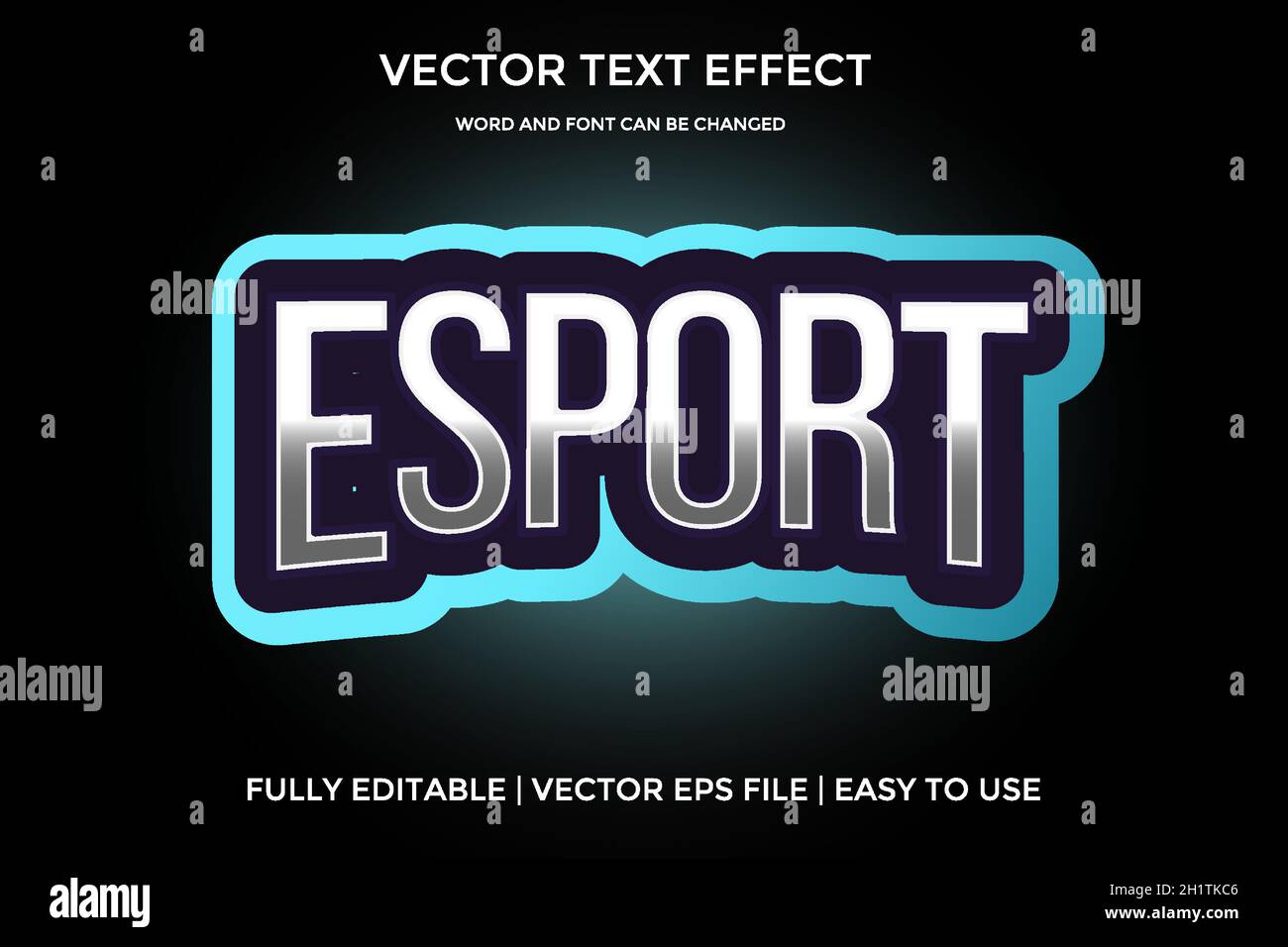 esport vector text effect editable Stock Vector Image & Art - Alamy