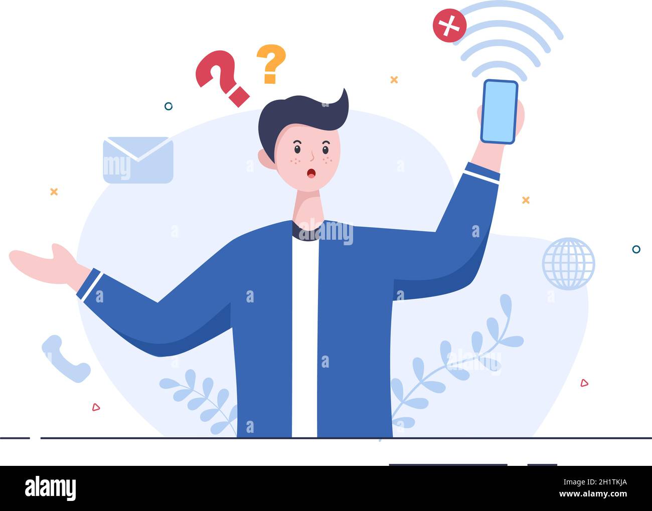 Wifi lost vector vectors Stock Vector Images - Alamy