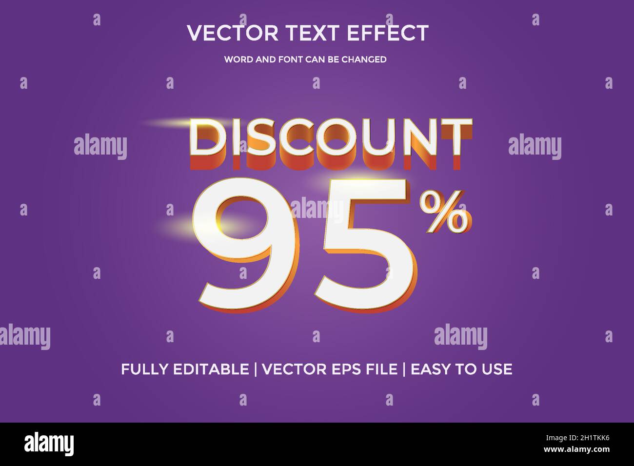 discount vector text effect editable Stock Vector Image & Art - Alamy