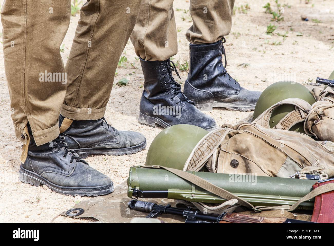 Weapons of Soviet special operations group before going on a mission ...