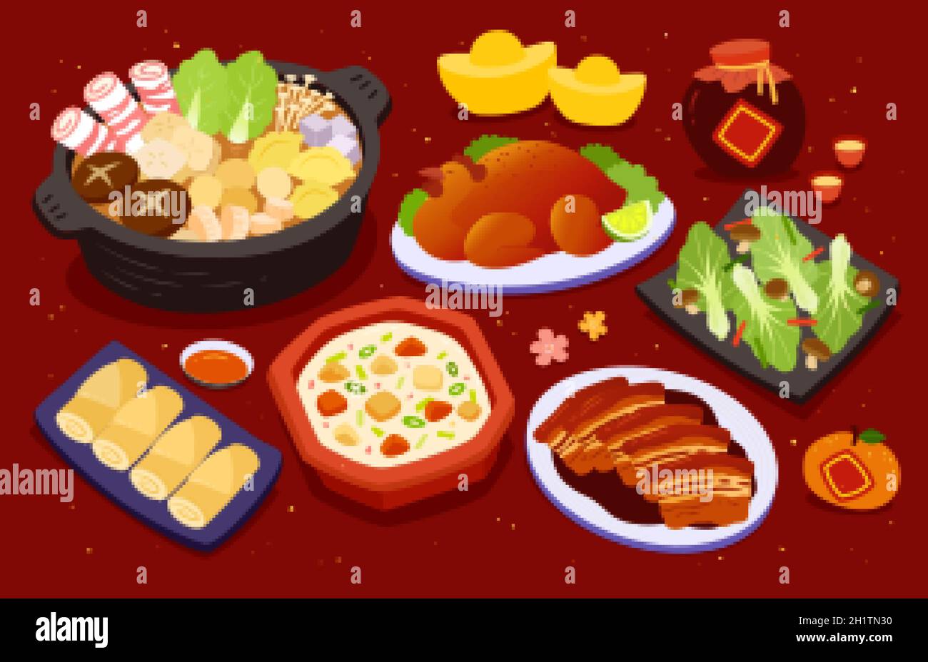 Chinese New Year Food Clipart