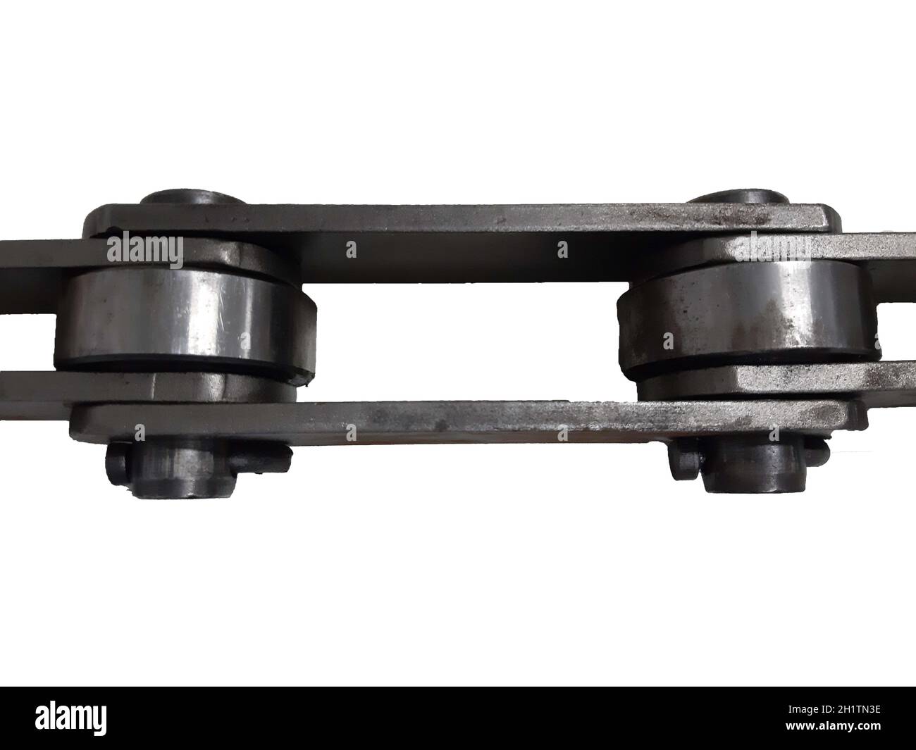 Pulling block conveyor chain on white background Stock Photo - Alamy