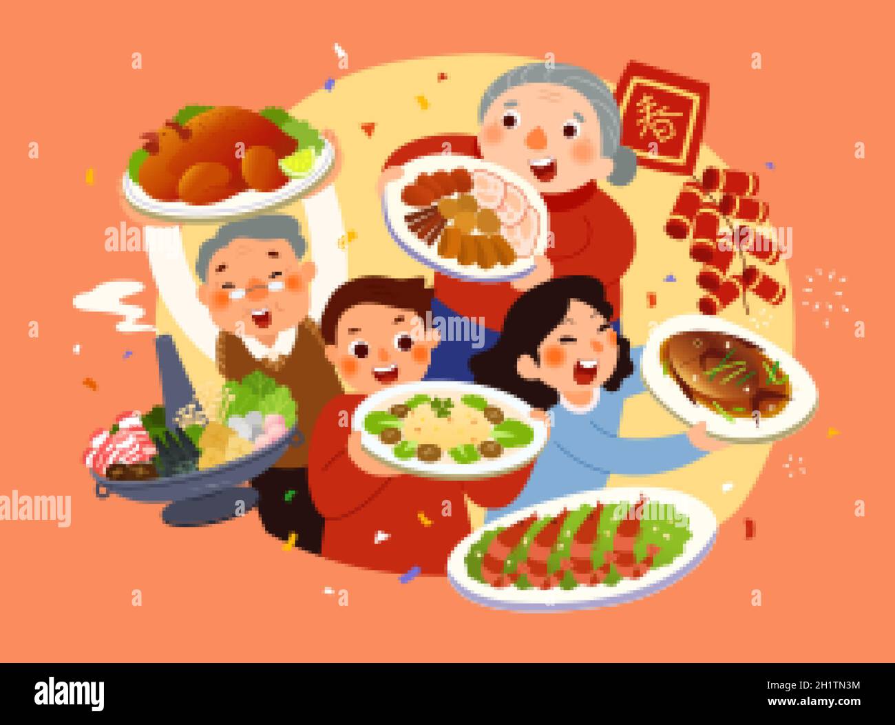 Asian shrimp dishes Stock Vector Images - Alamy
