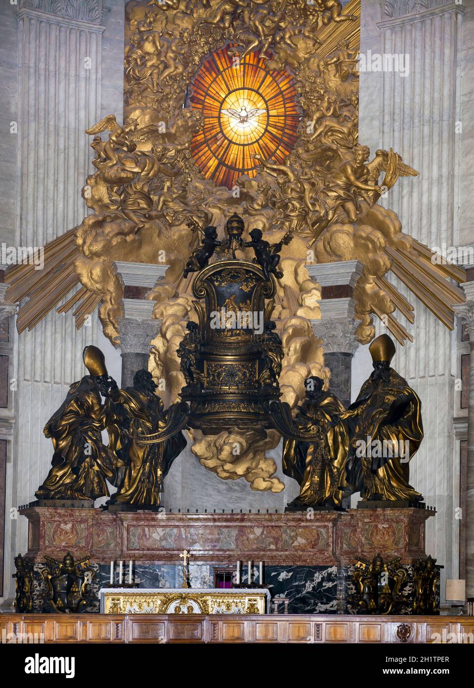 Vatican,Italy-April 04,2014:Chair of St. Peter (Bernini Stock Photo - Alamy