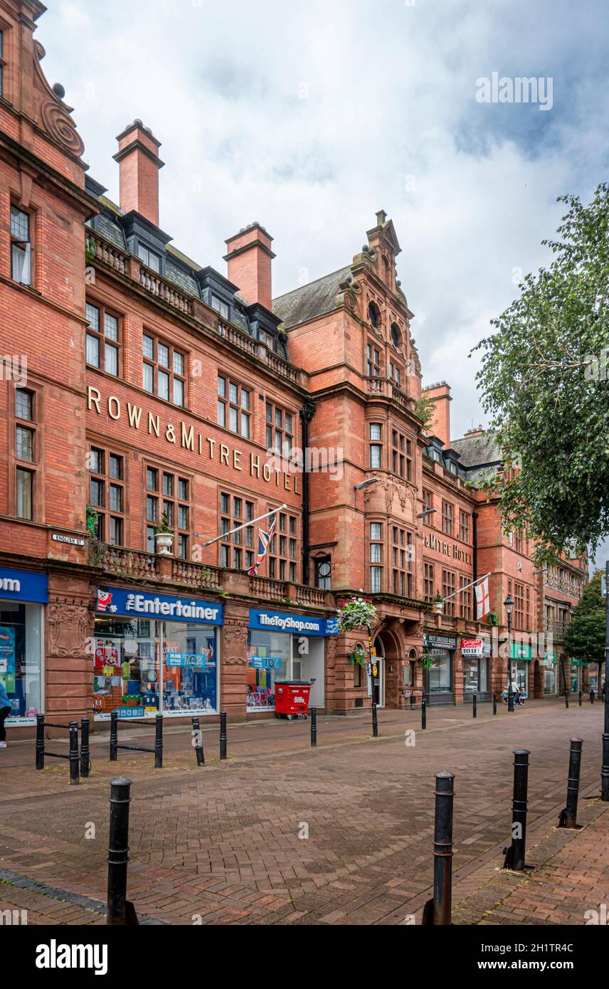 Carlisle, Cumbria, UK, August 2020 - Red bricked buildings in the city ...
