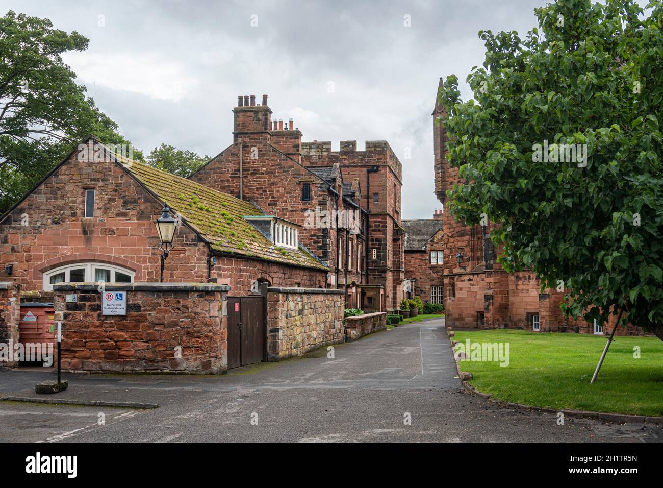 Carlisle, Cumbria, UK, August 2020 - Red bricked buildings in the city ...