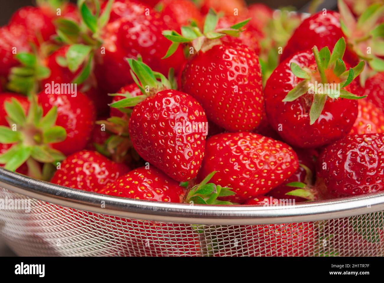 Close up of fresh ripe strawberry fruits Stock Photo - Alamy