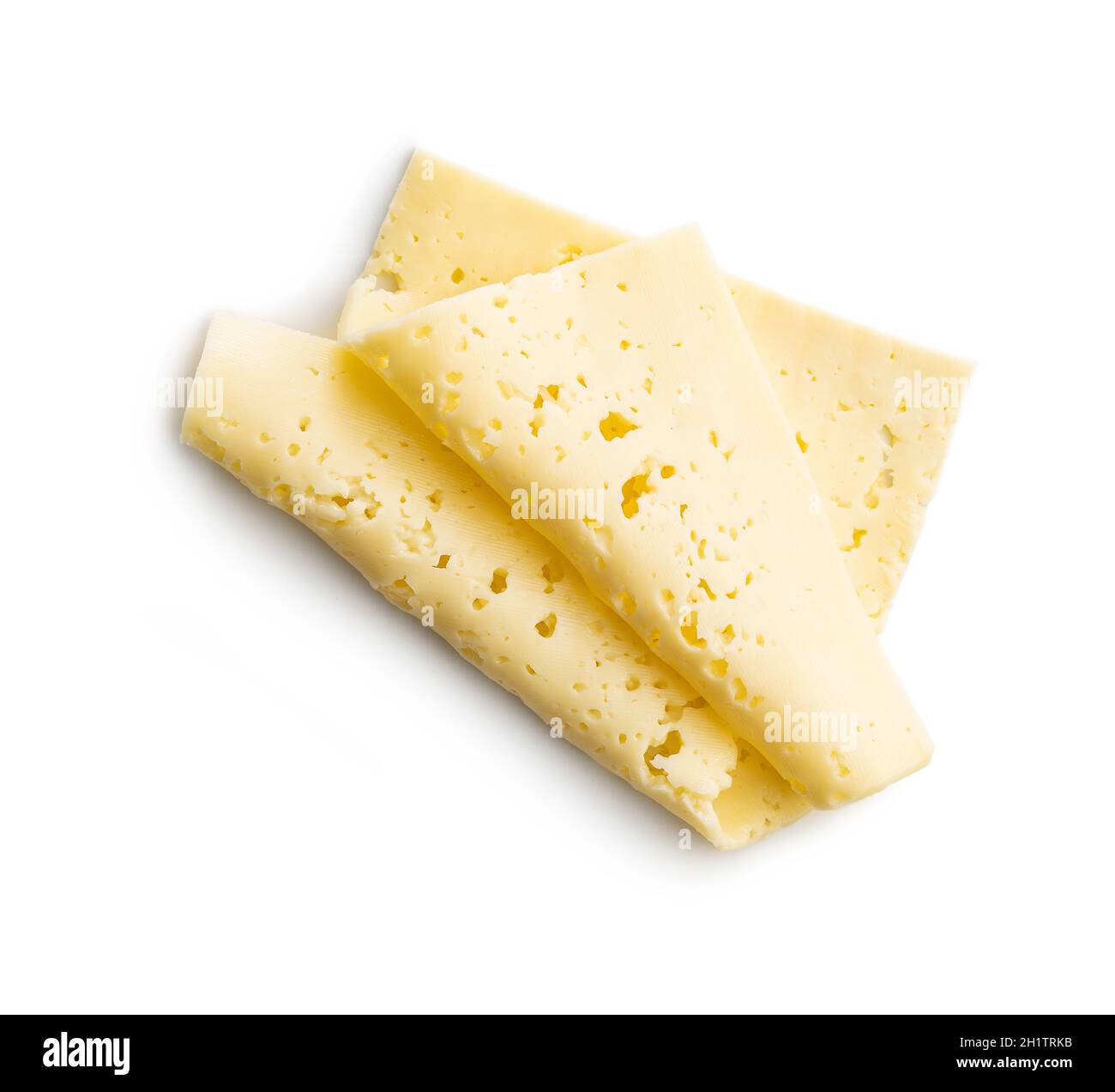 Sliced hard cheese isolated on white background Stock Photo - Alamy