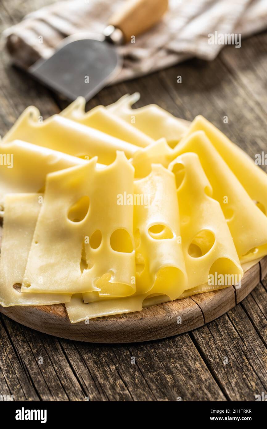 Sliced cheddar cheese gourmet hi-res stock photography and images - Alamy