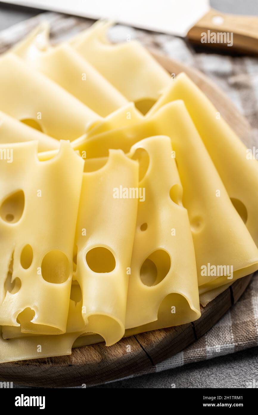 Sliced cheddar cheese gourmet hi-res stock photography and images - Alamy