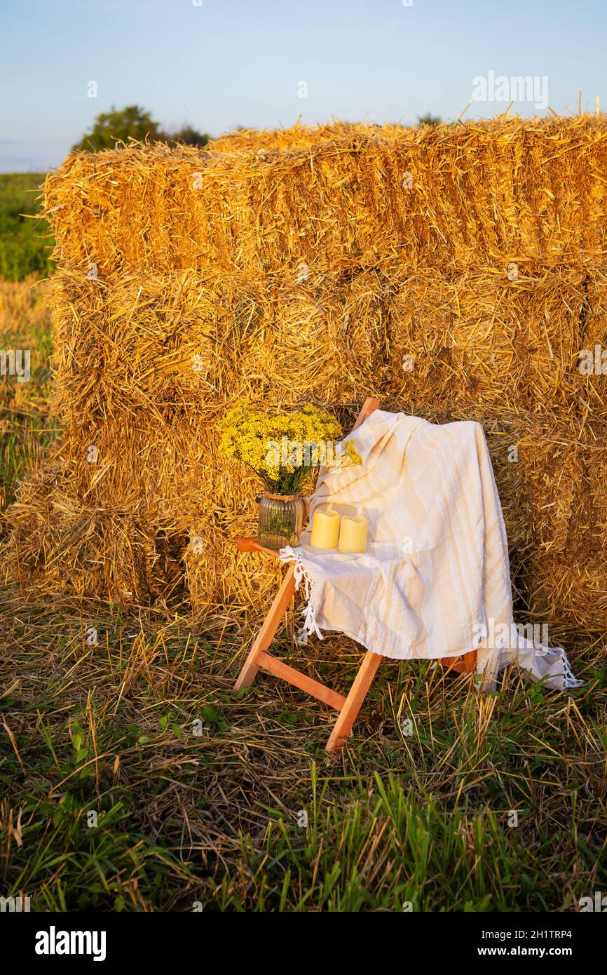 Hay bale chair hi-res stock photography and images - Alamy