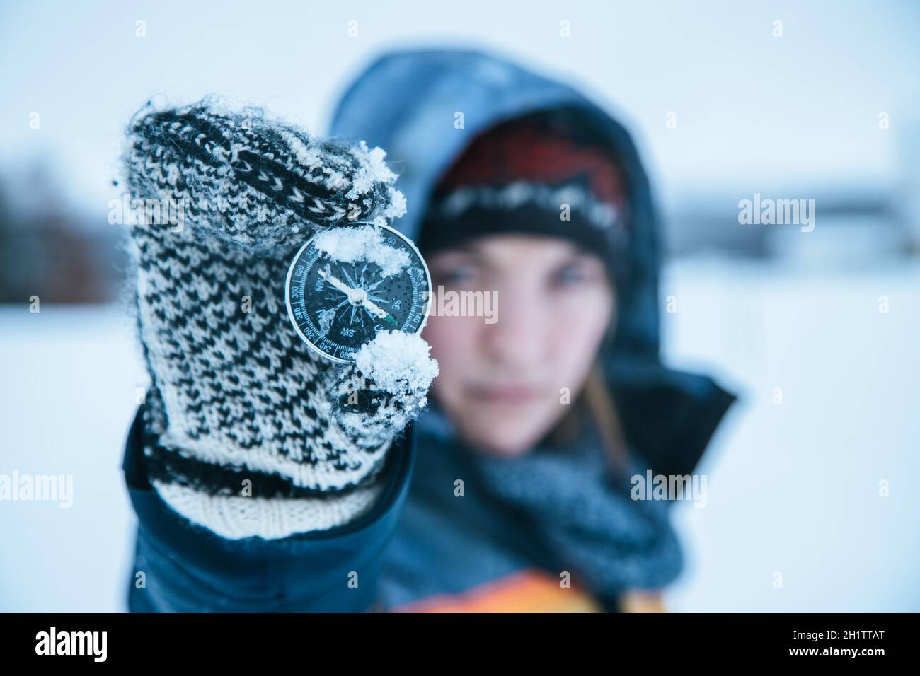 Orienteering compass girl hi-res stock photography and images - Alamy