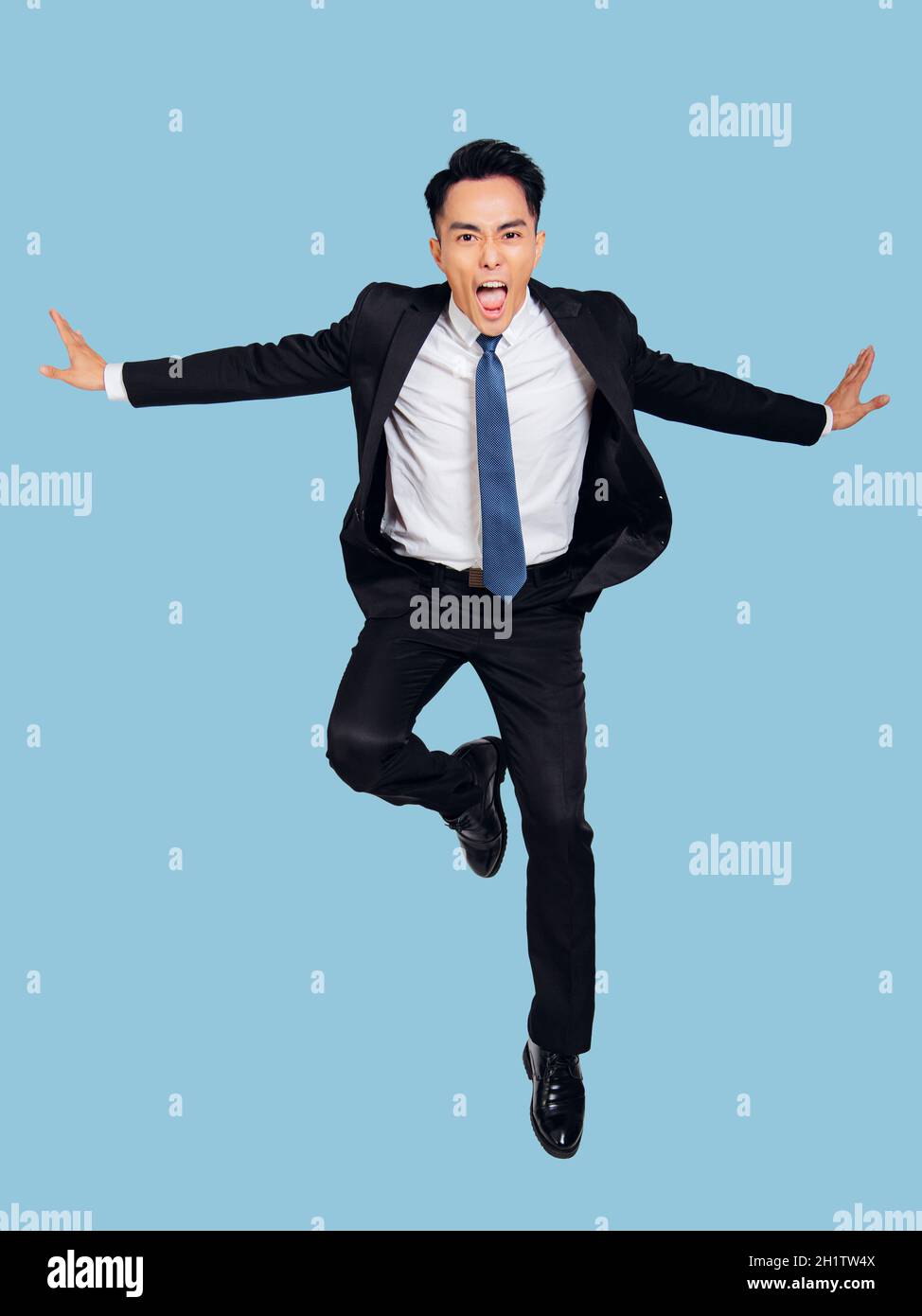Hand businessman victory pose hi-res stock photography and images - Alamy